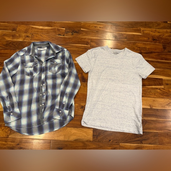 BKE | Shirts | Bke Buckle Standard Mens Blue Plaid Buttonup Shirt ...